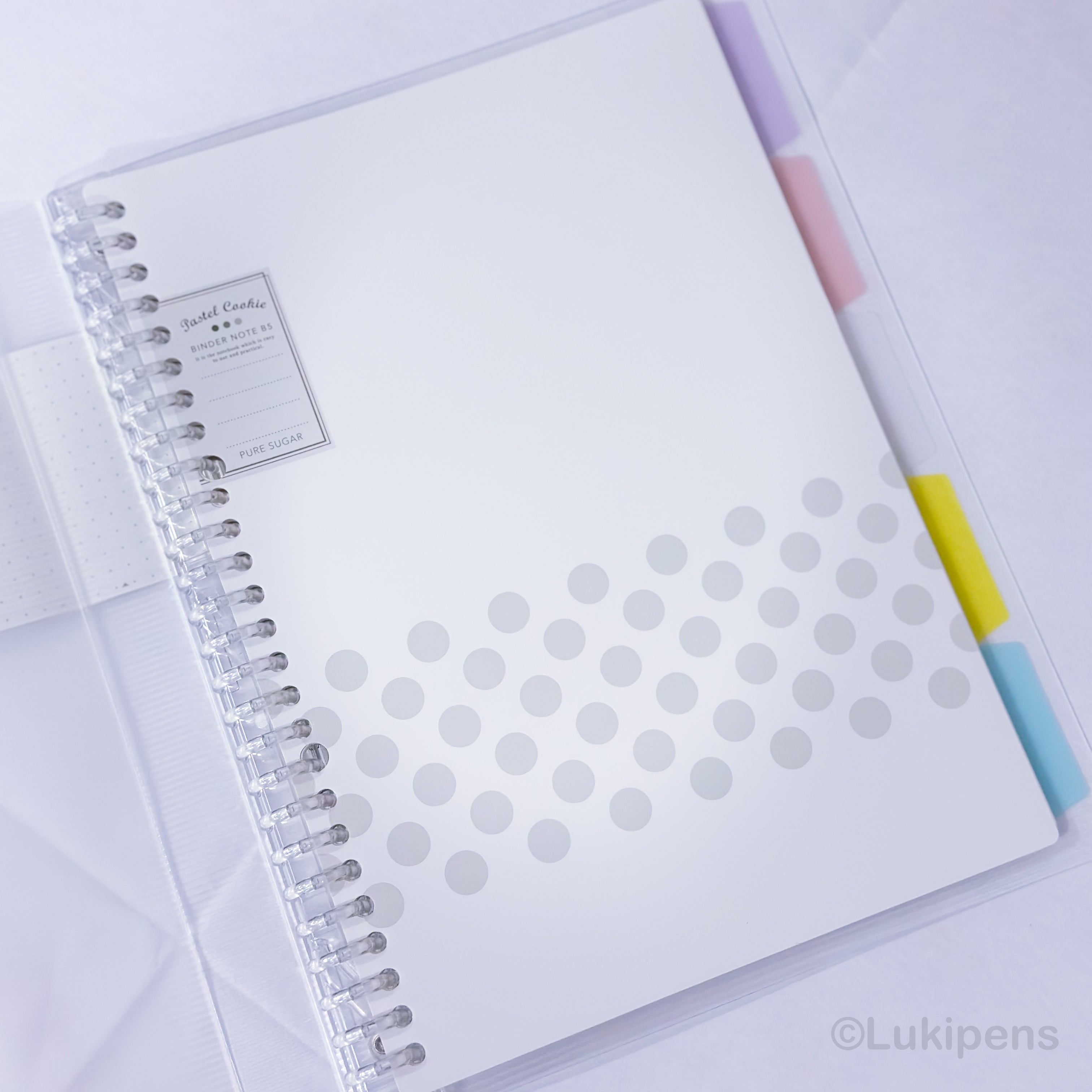 Binder Kokuyo - Pastel Cookie - B5 - 26 Anillos - Transparente – Lukipens